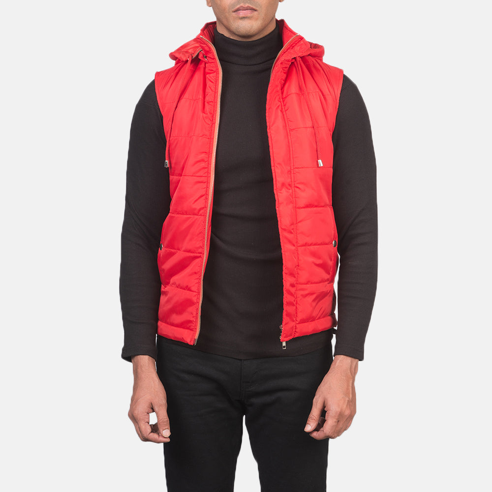 Mens red down vest store